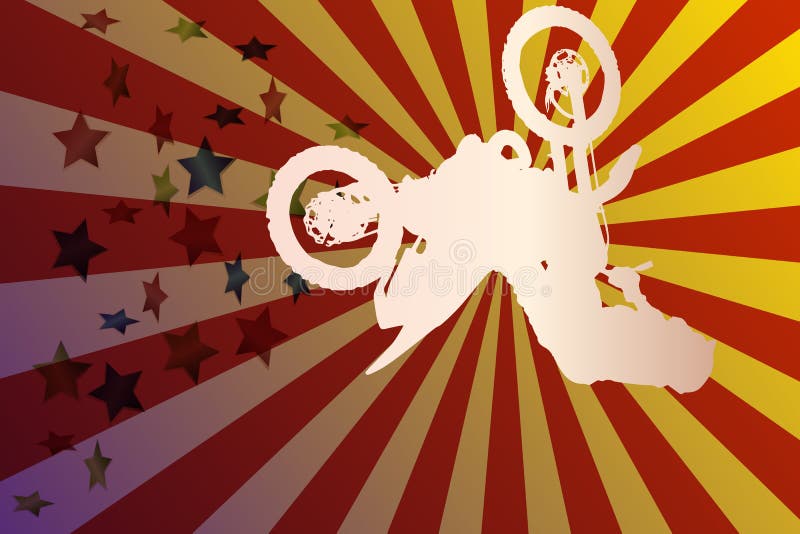 Silhouette of a Motocross Racer Side View. Graphic Vector Illustration ...