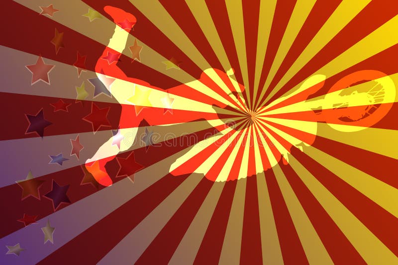 Silhouette of a Motocross Racer Side View. Graphic Vector Illustration ...