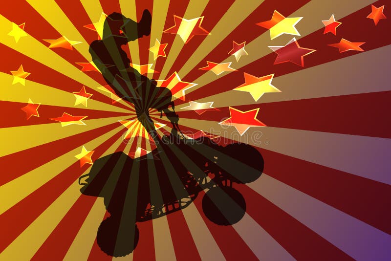 Silhouette of a Motocross Racer Side View. Graphic Vector Illustration ...