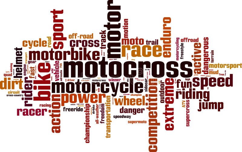 Motocross word cloud stock vector. Illustration of engine - 144781306