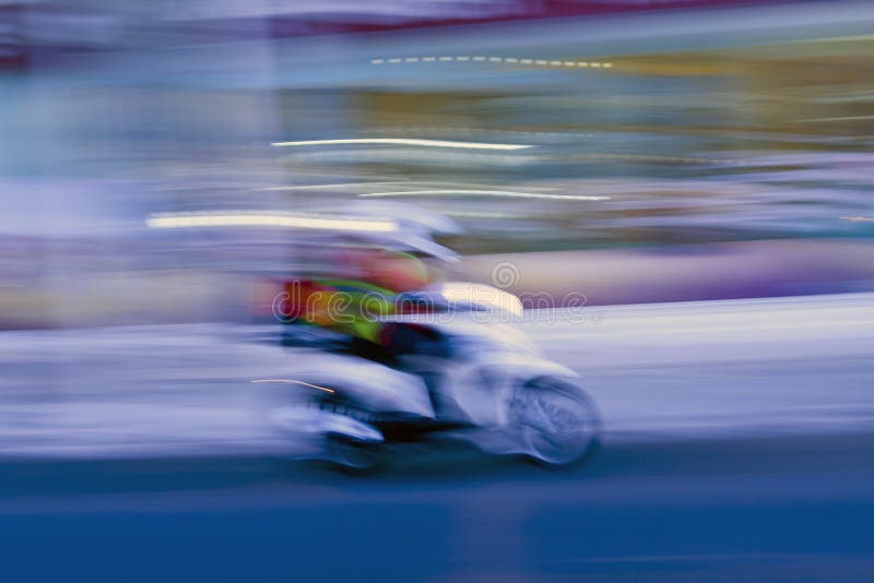 Motorcycle Moving on a Newly Built Hydraulic Concrete Road in Nicaragua ...