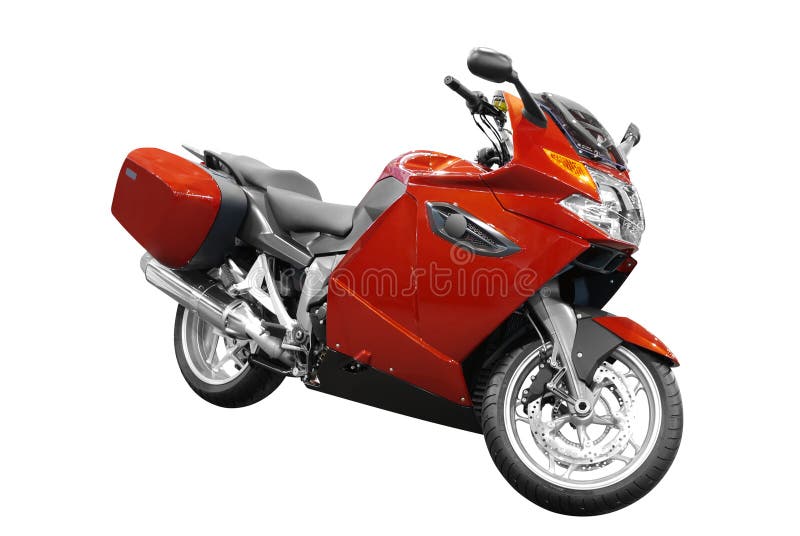 Motocyclette rouge photo stock. Image du vitesse, attrayant - 12227646
