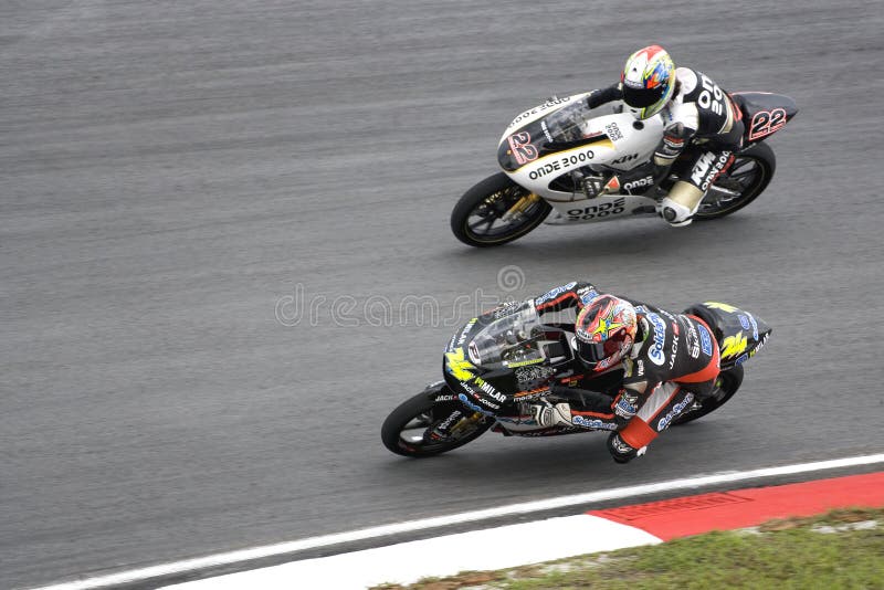 Motogp 125cc Side-by-Side Racing Action Editorial Image - Image of ...