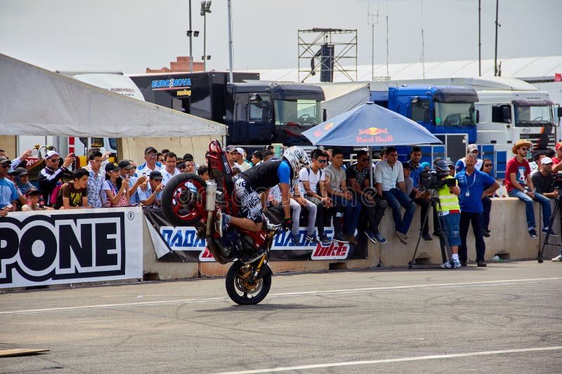 MotoGP Rider in Action at Marrakech MotoGP 2014 Editorial Photo - Image ...