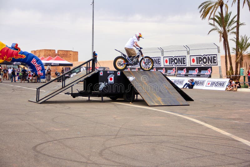 MotoGP Rider in Action at Marrakech MotoGP 2014 Editorial Stock Image ...