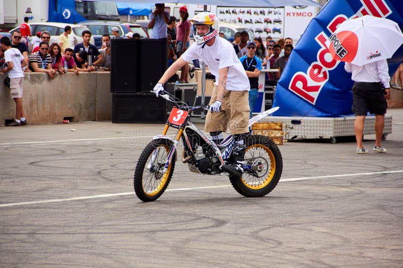 MotoGP Rider in Action at Marrakech MotoGP 2014 Editorial Stock Photo ...