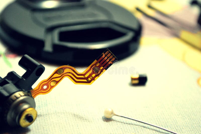 Motor of auto focus lens stock photo. Image of shutter - 116838834