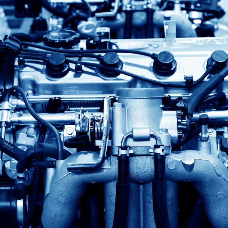 Motor automotriz imagen de archivo. Imagen de brillante - 44873943