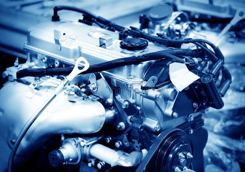 Motor automotriz imagen de archivo. Imagen de brillante - 44873943