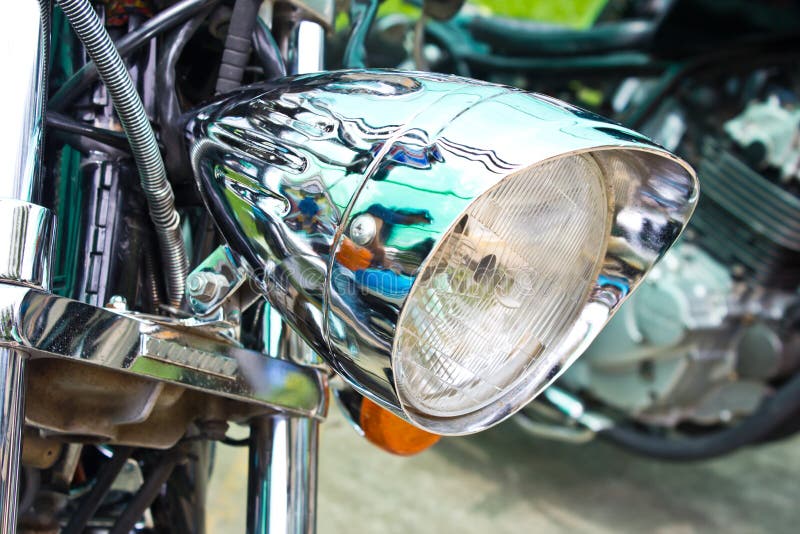Motor Bike Headlight stock photo. Image of motor, fast - 30230846