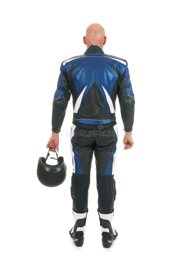 Motor Biker Ready To Go on an Empty Road Outdoors Adventures and ...