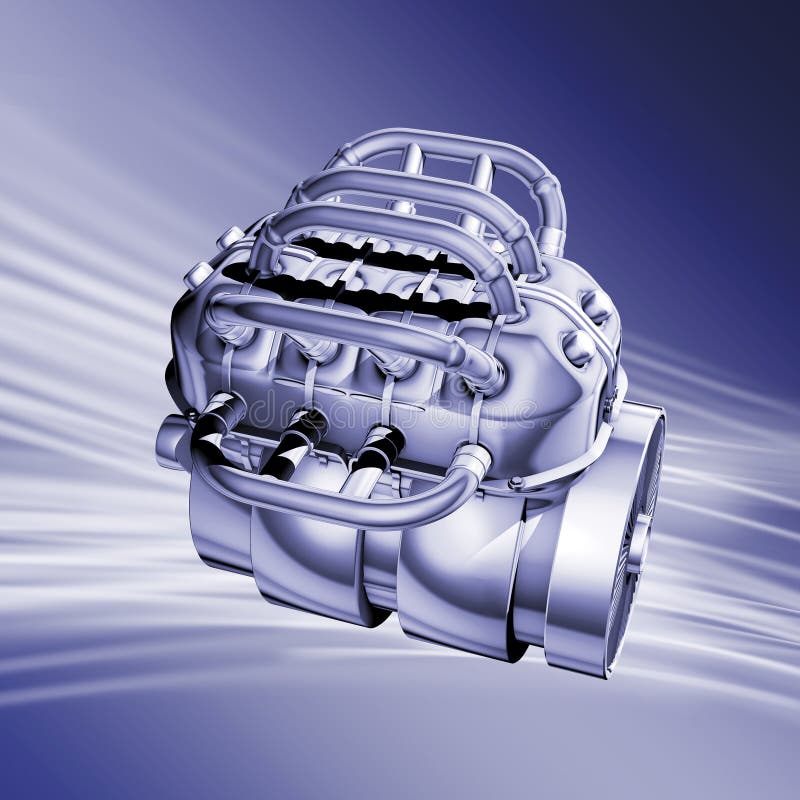 Motor blue stock illustration. Illustration of alloy - 13342531