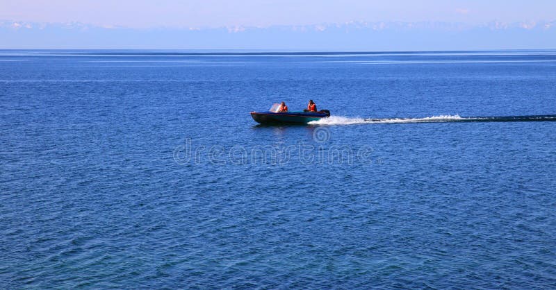Motor Fast Boat in Baltic Sea Power Boating Stock Image - Image of ...