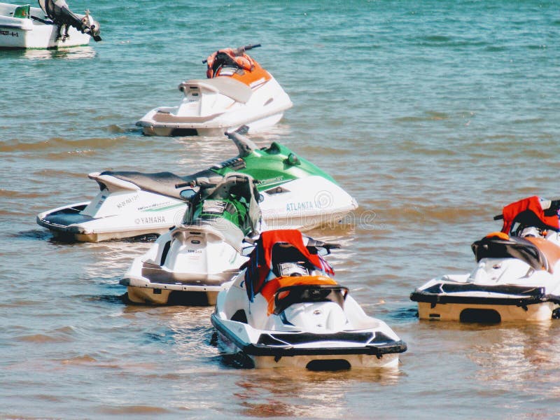 Motor Boat Bikes at Portblair Editorial Photography - Image of boating ...