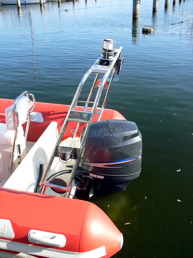 Motor boat stock photo. Image of baltic, deck, moor, boat - 20864524