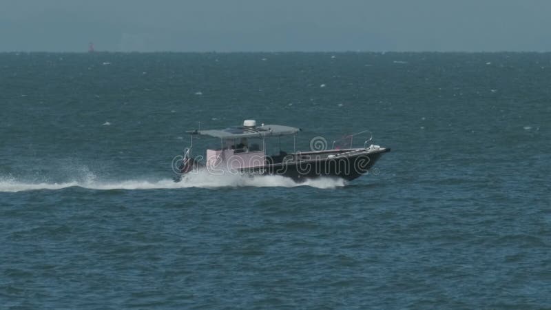 Motor boat running in sea stock footage. Video of yacht - 379278052
