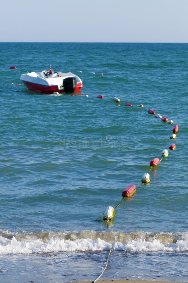 Motor boat and float stock image. Image of gear, blue - 10132541