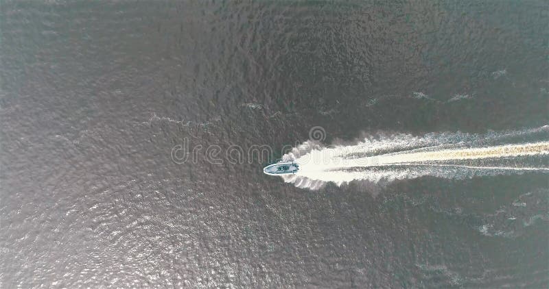 Patrol Boat Top View. the Patrol Boat Floats in a Circle. Fast Patrol ...