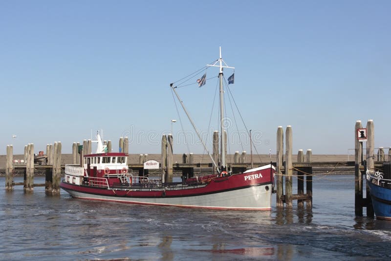 Motor Boat in the Harbor of Harlingen Editorial Image - Image of boat ...