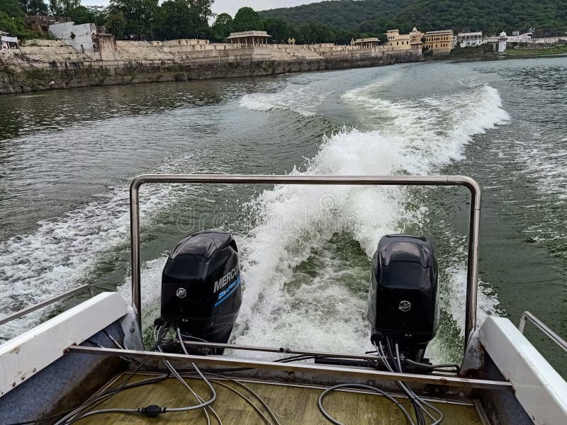 Motor Boat Jet Stream at Nathdwara Editorial Stock Image - Image of ...