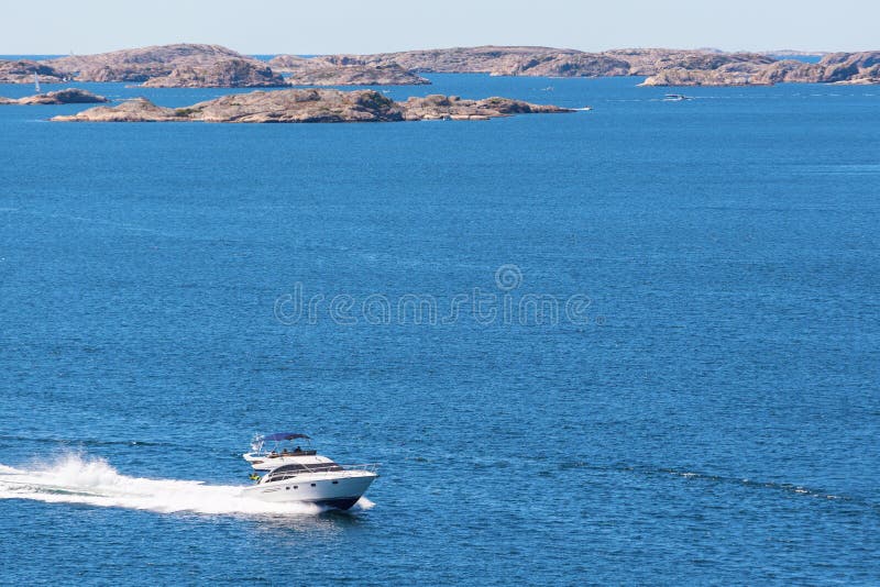 Motor boat stock image. Image of pleasure, peaks, coasts - 33506845