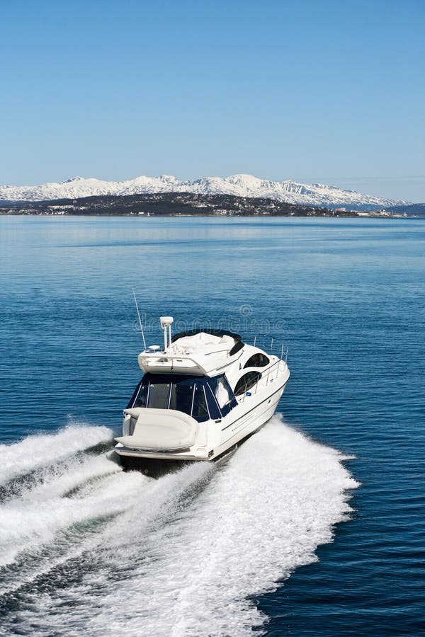 Motor boat stock image. Image of pleasure, peaks, coasts - 33506845
