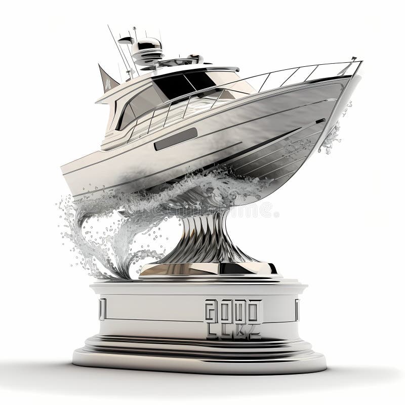 Motor Boat Trophy. Generative AI Stock Illustration - Illustration of ...