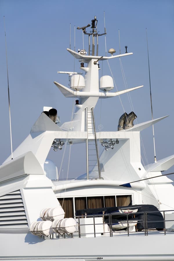 Luxury Motor Boat Deck stock image. Image of nautical - 23041929