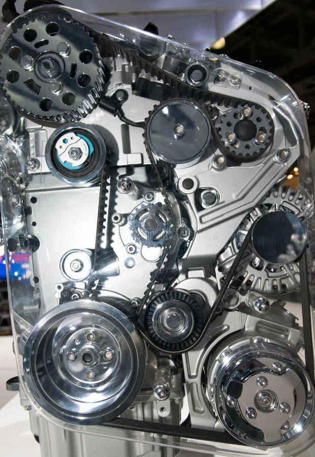Motor-car engine stock image. Image of polished, hybrid - 7446819