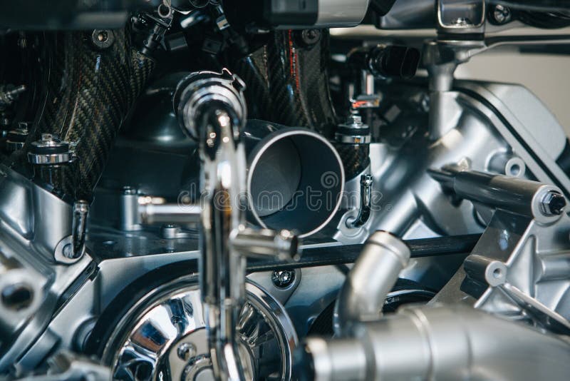 Motor or Car Engine Inside. Technology Background Stock Photo - Image ...
