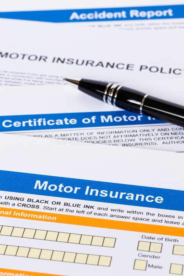 Motor or Car Insurance Accident Report Form Stock Photo - Image of ...
