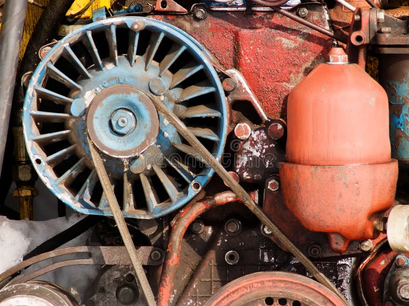 Motor car old stock photo. Image of metal, filter, hose - 13316328