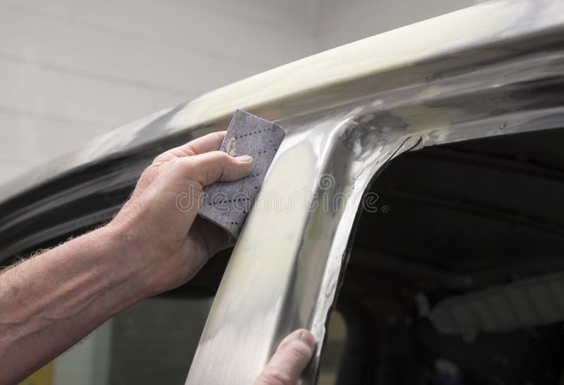 Motor car in repair shop stock image. Image of hand, skill - 61833649