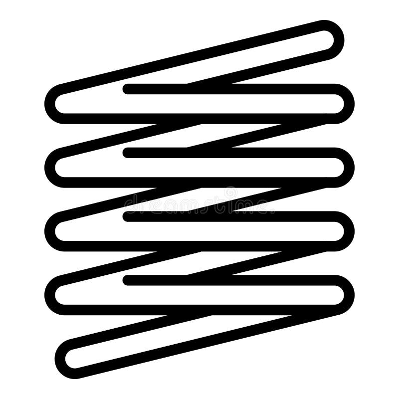Coil Spring Flexible Cable Icon, Simple Style Stock Vector ...
