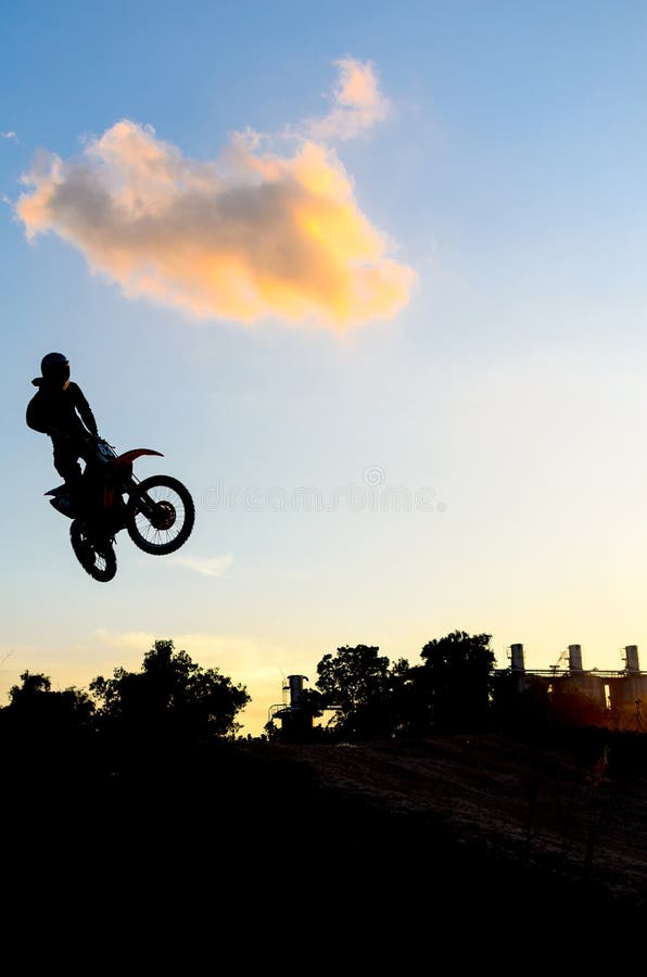 Motorbike silhouette stock image. Image of enduro, helmet - 238127