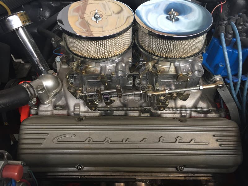 Motor De Coche De Chevrolet Corvette Imagen de archivo editorial ...