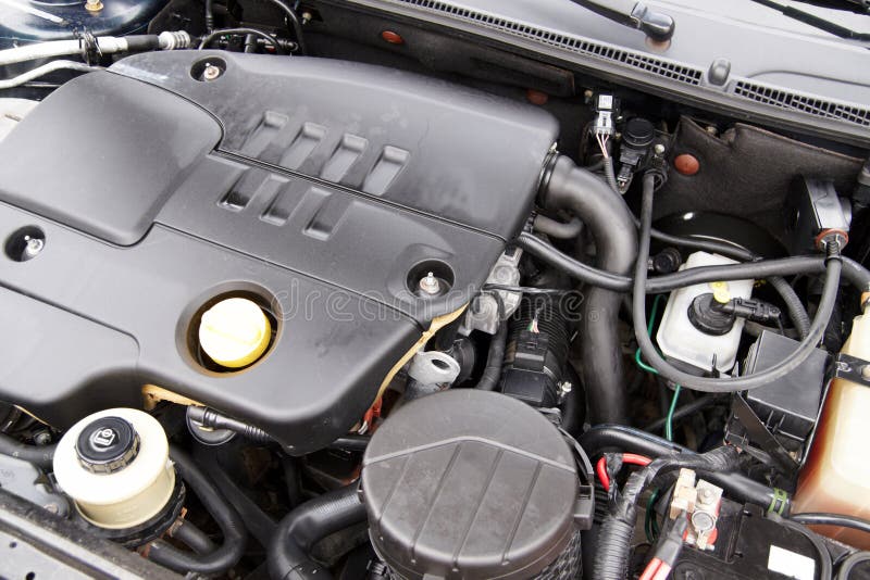 Motor de coche moderno imagen de archivo. Imagen de unidad - 9787551