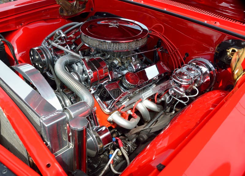 Motor De Coche Modificado Para Requisitos Particulares Foto de archivo ...