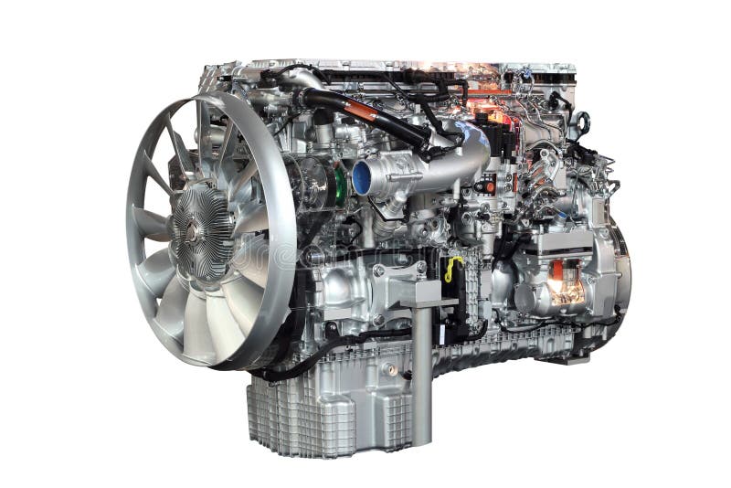 Motor Diesel Del Camión Pesado Aislado Foto de archivo - Imagen de ...