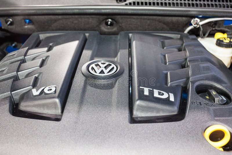 Motor Diésel Volkswagen V6 TDI Imagen de archivo editorial - Imagen de ...