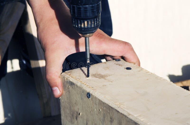 Motor driver work stock image. Image of plywood, driver - 5554855