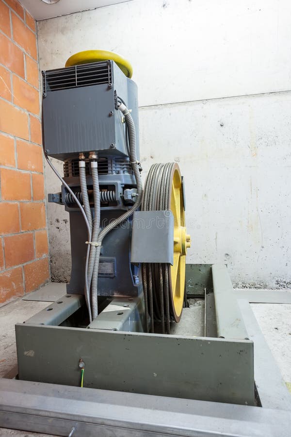 Motor of the elevator stock image. Image of rotor, generator - 89743011