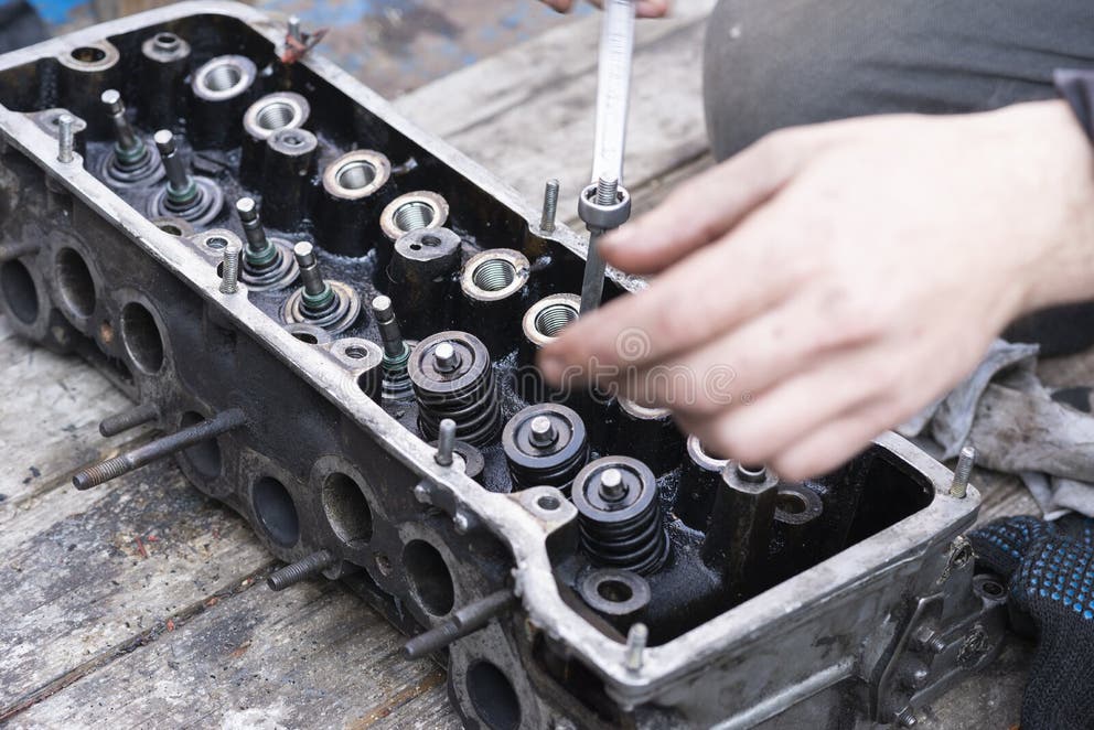 Motor fix by mechanic stock image. Image of fixing, mechanical - 245826105