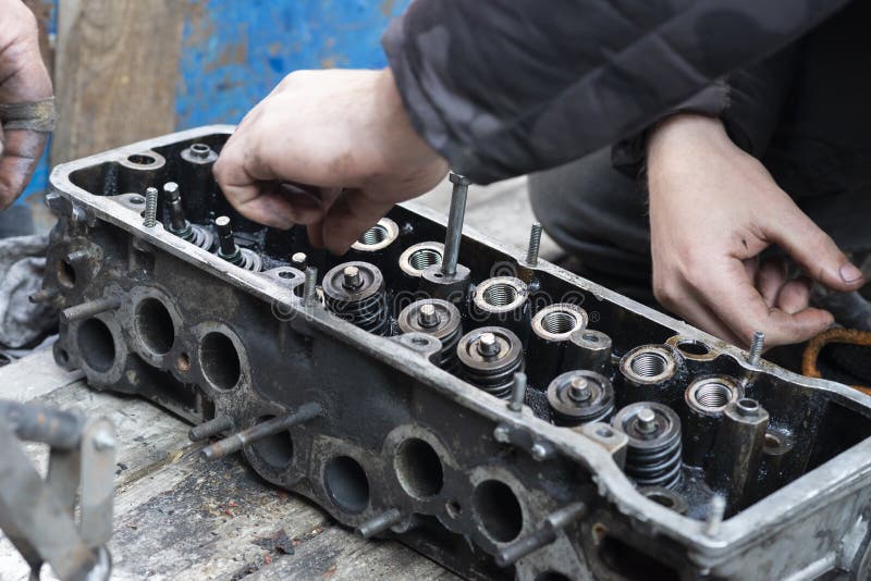 Motor fix by mechanic stock image. Image of power, repair - 247623383