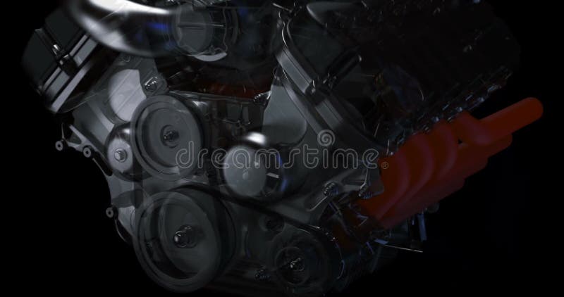 Motor Fly through Animation. Work Engine Inside and Outside Camera Fly ...
