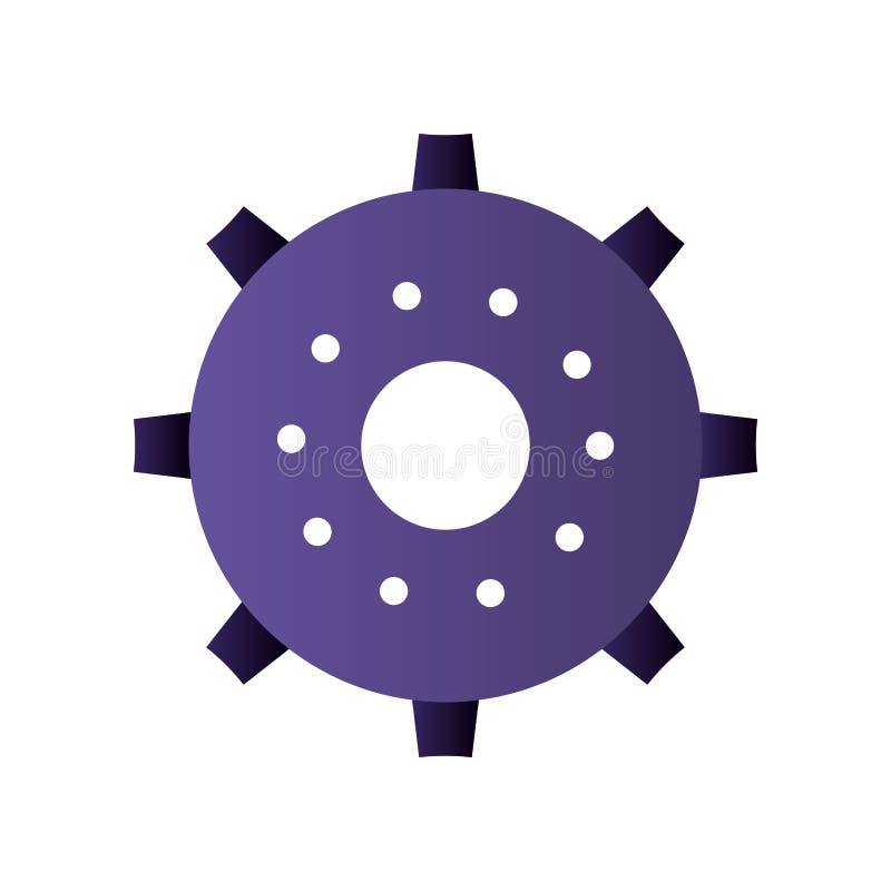 Motor gear isolated icon stock vector. Illustration of gearshift ...