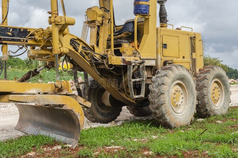 Blade of Motor Grader stock photo. Image of pedal, marl - 202074794