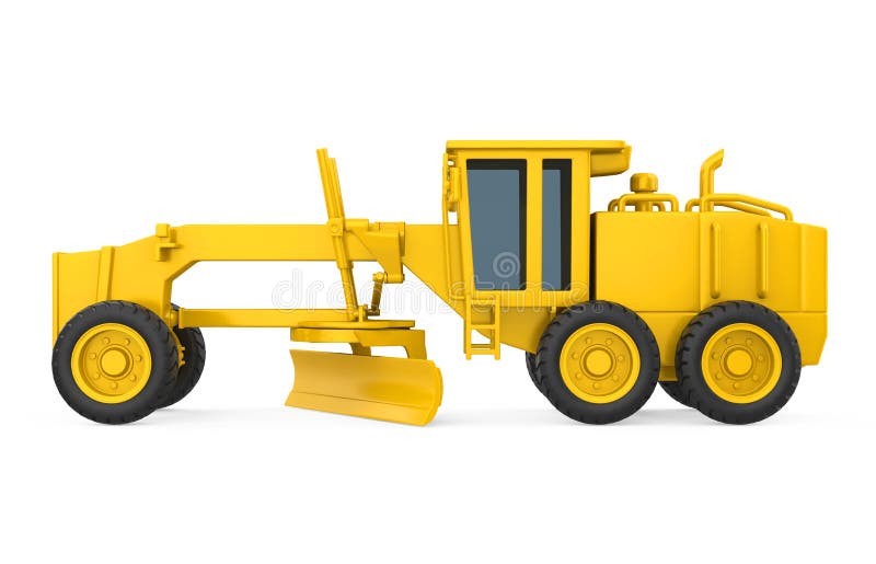Motor Grader Isolated stock illustration. Illustration of construction ...