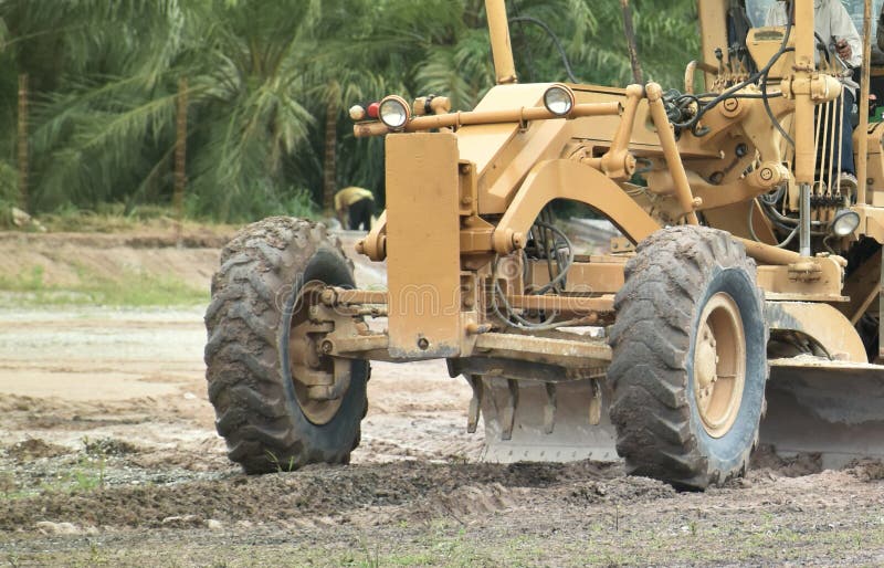 Motor Grader Machine Civil Constructionstripping To Weed Debris in Site ...