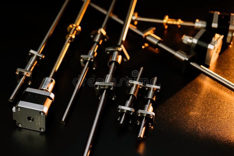 Motor and Guides for the Laser Machine. Details of the Engraving ...